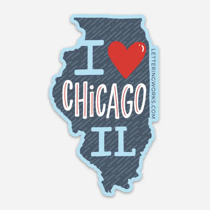I Heart Chicago, IL Sticker – Chicago History Museum Store
