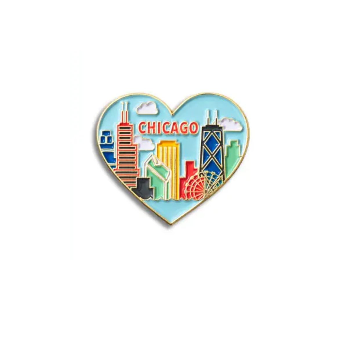 Chicago Skyline Heart Pin | Chicago History Museum Store